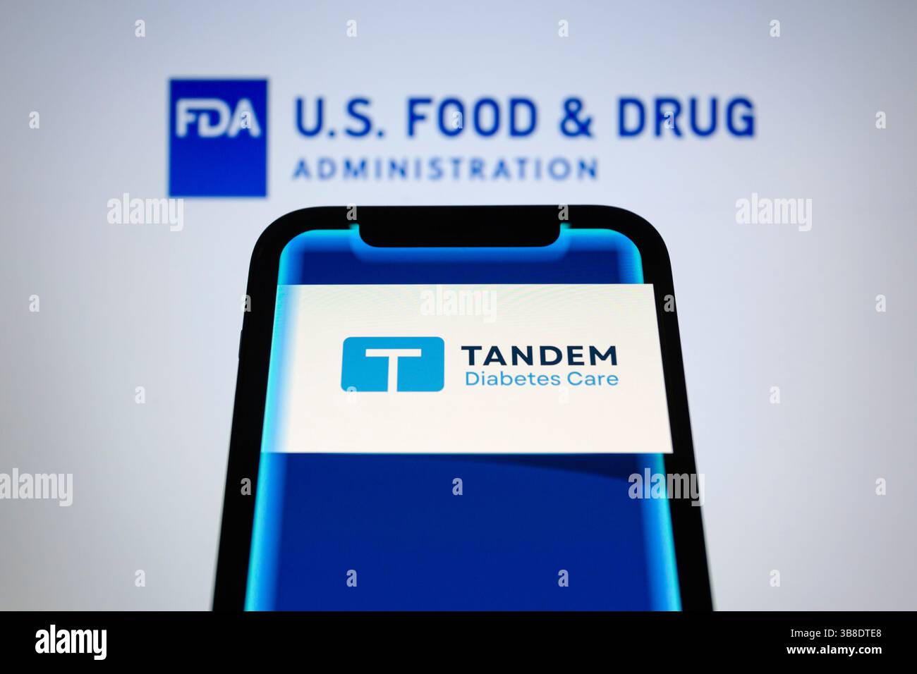 May 9, 2024, Asuncion, Paraguay: Tandem Diabetes Care logo is displayed ...