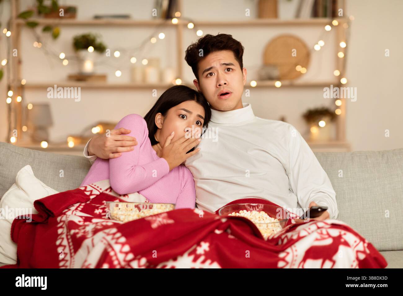 Horror concept man watching hi-res stock photography and images - Alamy