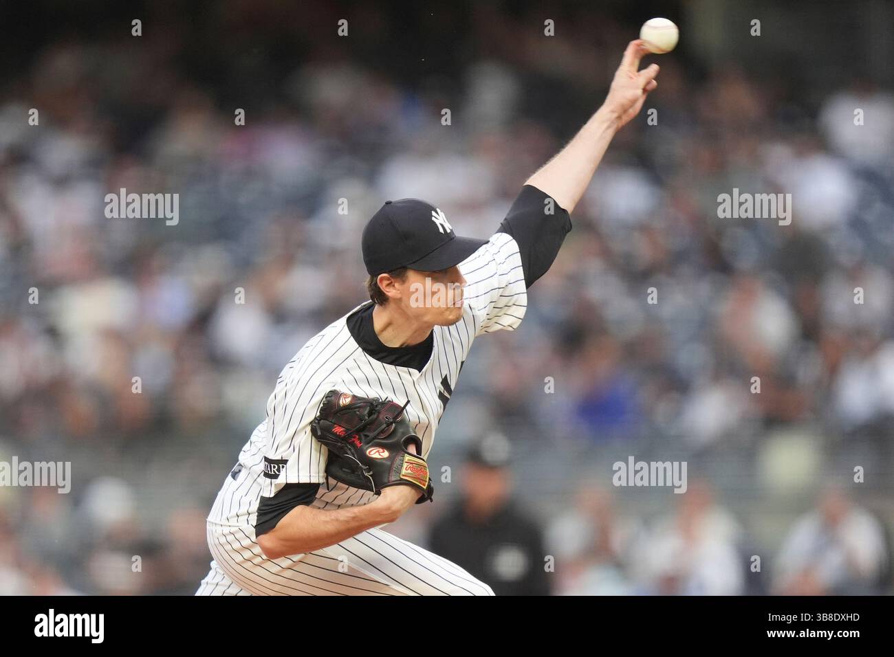 New York Yankees' Max Fried pitches during the first inning of a ...