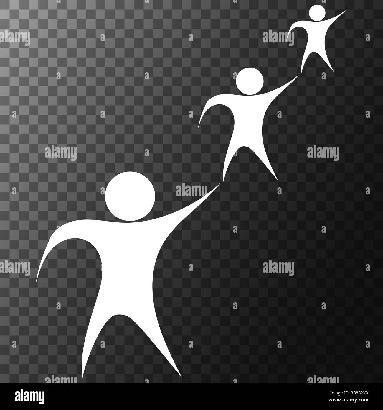 People connection concept. White human figures. Teamwork unity symbol ...
