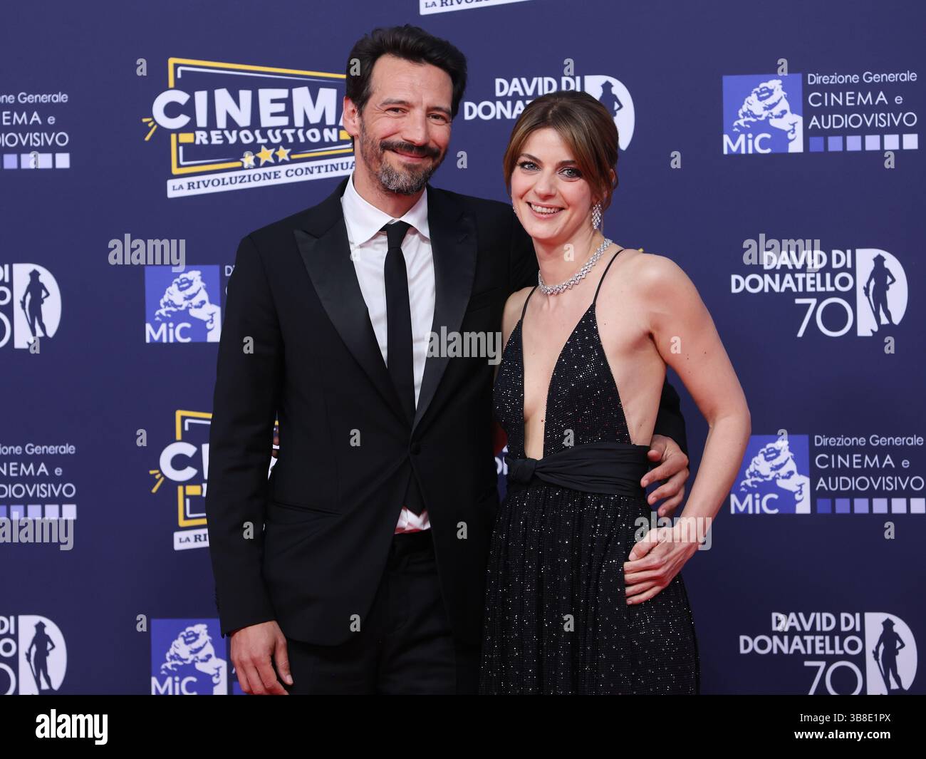 Rome, Italy. 08th May, 2025. Rome, 70th edition of the David di Donatello, red carpet - In the ...