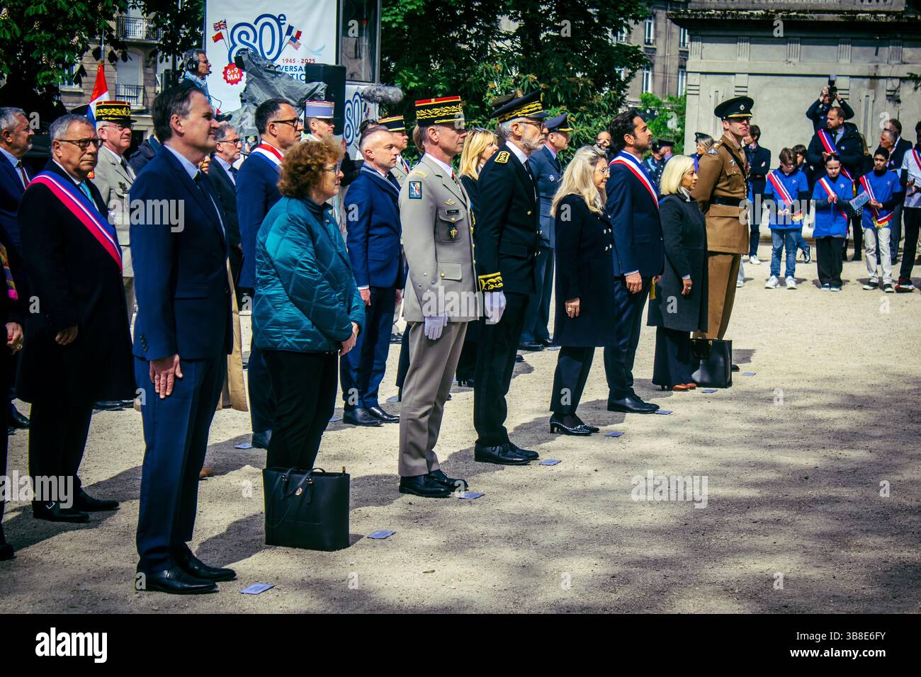Reims, France, May 7, 2025 At the War Memorial, commemorations marking ...