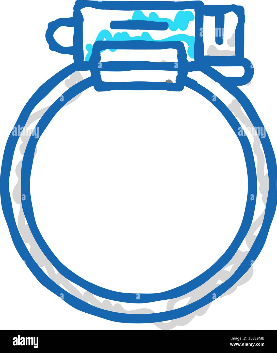 hose clamp icon doodle illustration Stock Vector Image & Art - Alamy