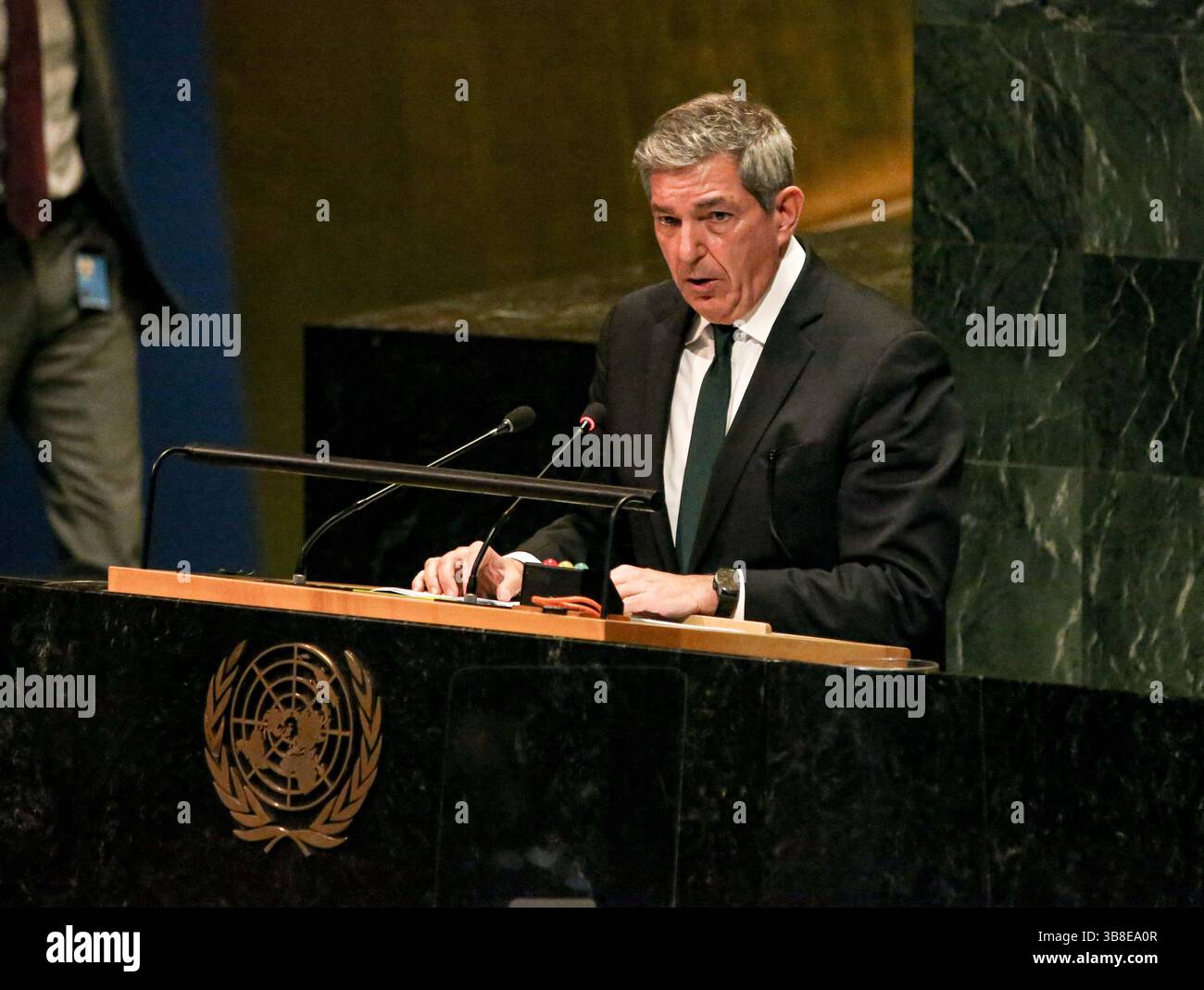 May 7, 2025, New York, New York, USA: Ambassador STAVROS LAMBRINIDIS ...