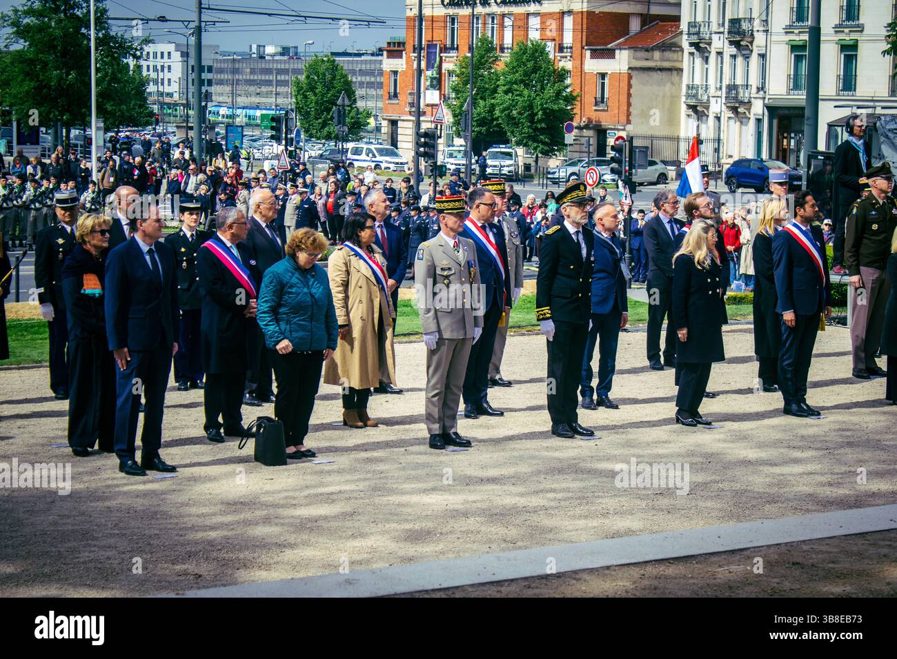 Reims, France, May 7, 2025 At the War Memorial, commemorations marking ...
