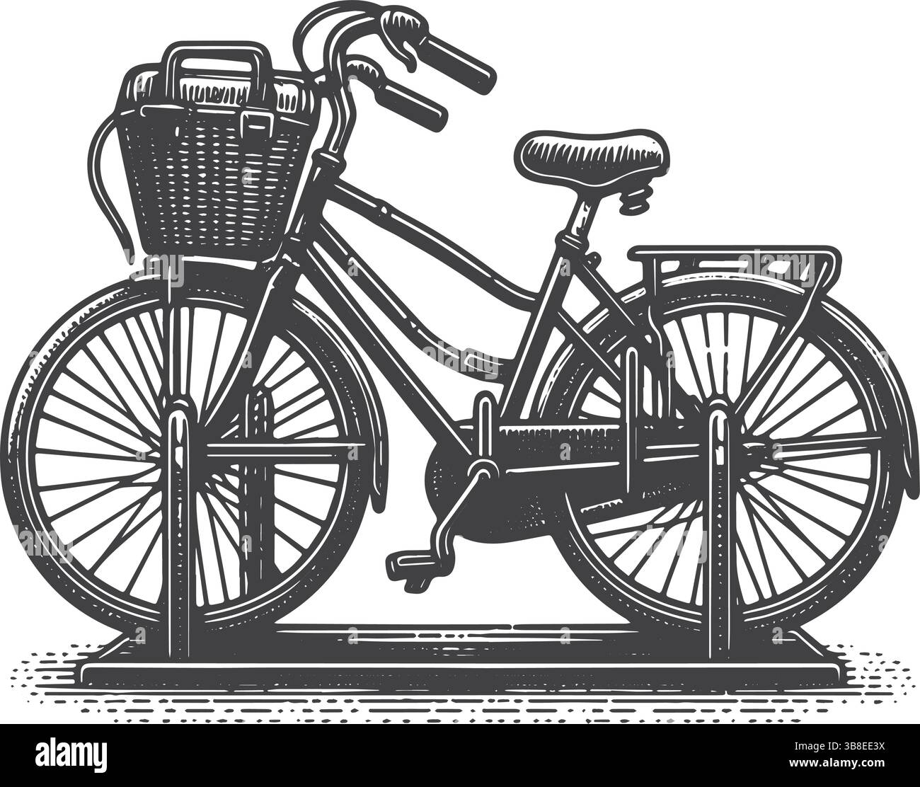 Bike storage rack Stock Vector Images - Alamy