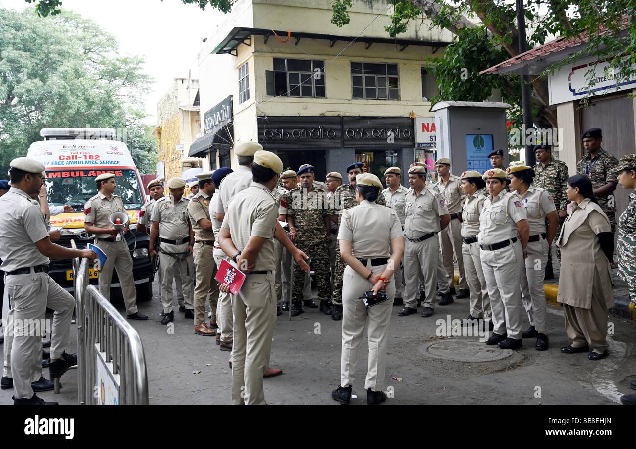 NEW DELHI, INDIA - MAY 7: Delhi police officers during a mega civil ...