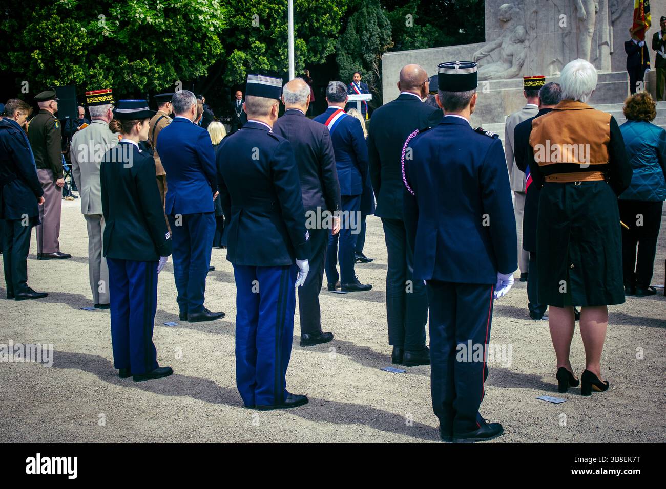 Reims, France, May 7, 2025 At the War Memorial, commemorations marking ...