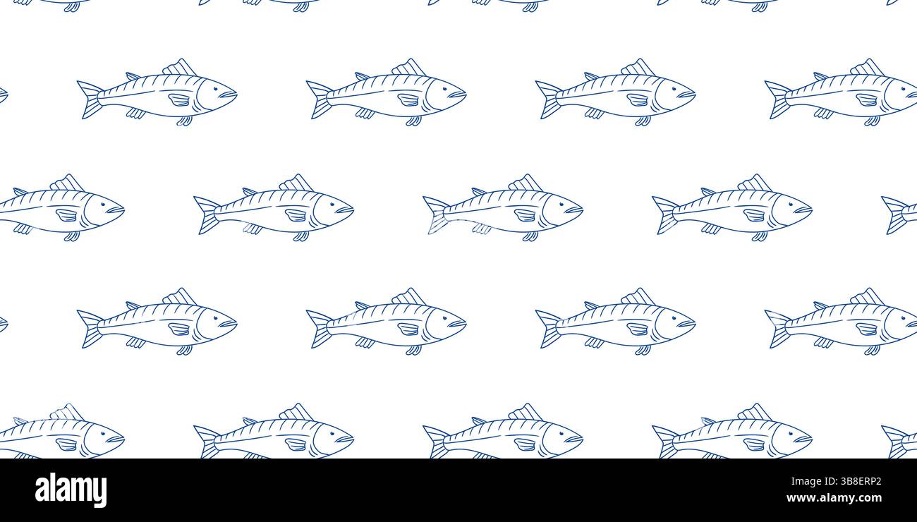 Decorative fish pattern design for background or textile use featuring ...