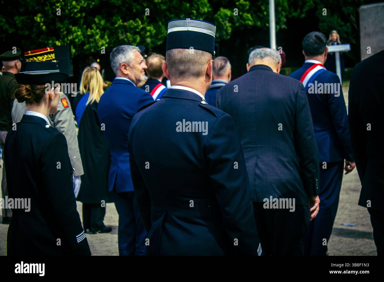 Reims, France, May 7, 2025 At the War Memorial, commemorations marking ...