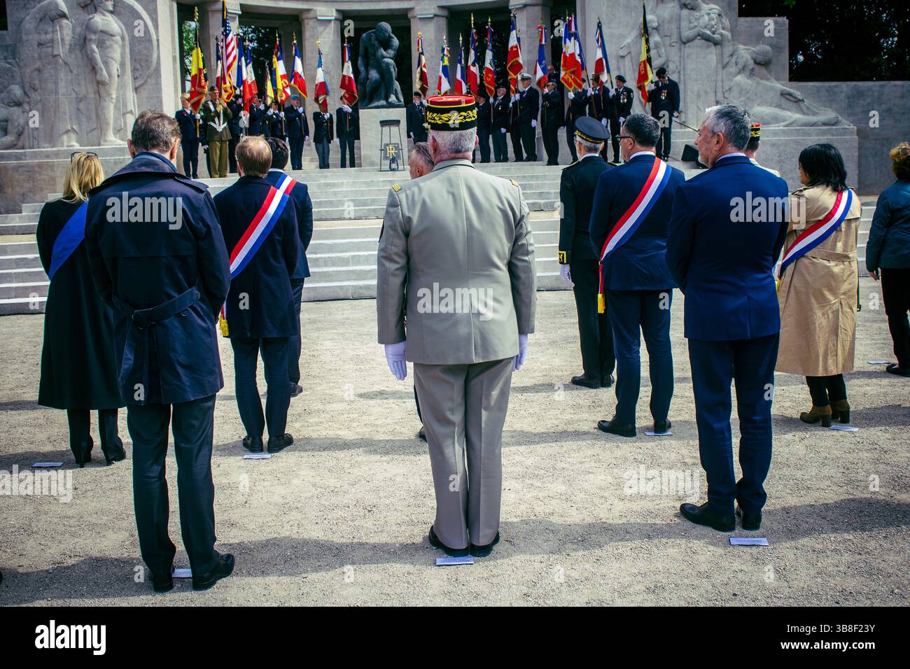 Reims, France, May 7, 2025 At the War Memorial, commemorations marking ...