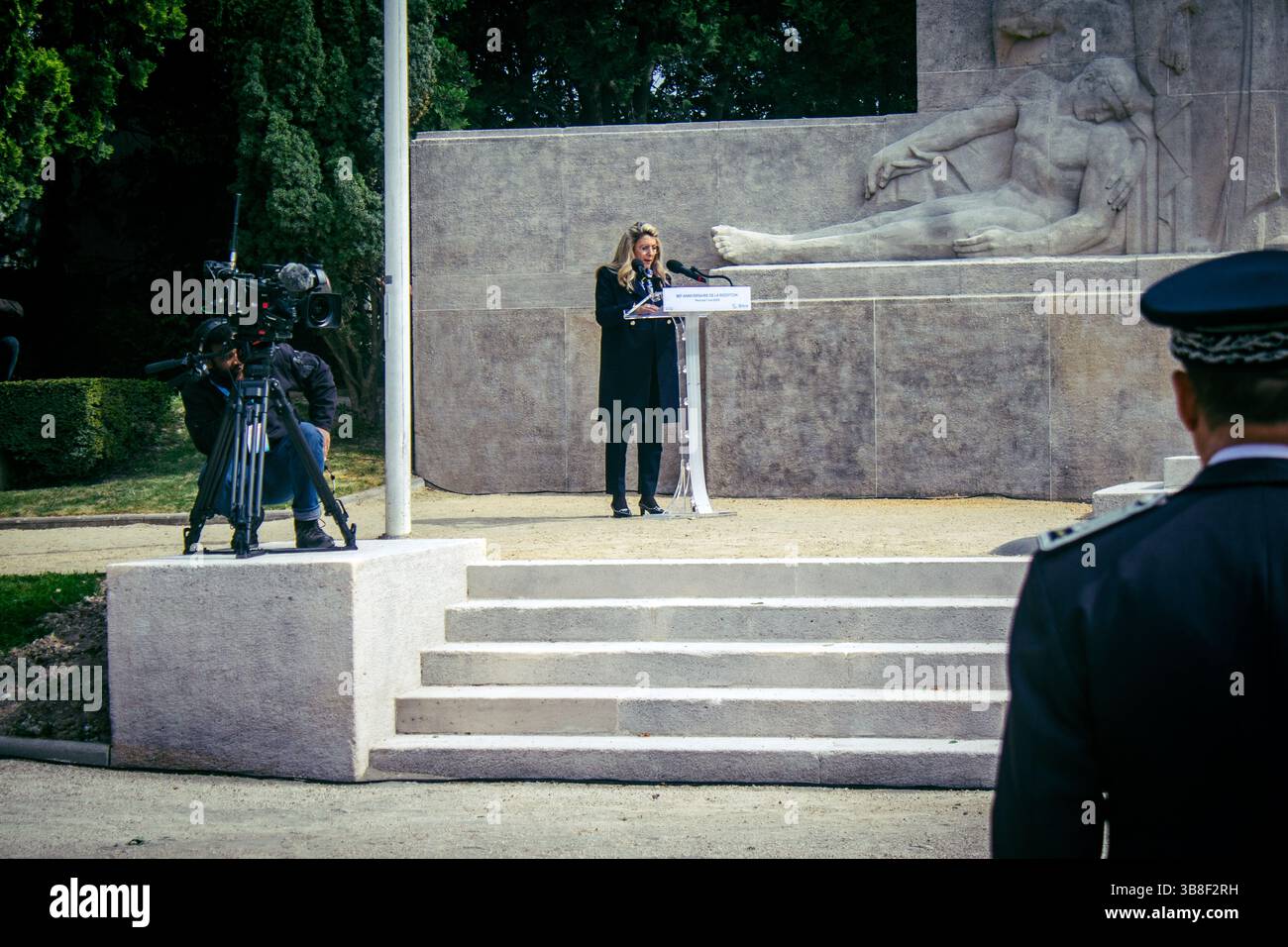 Reims, France, May 7, 2025 At the War Memorial, commemorations marking ...