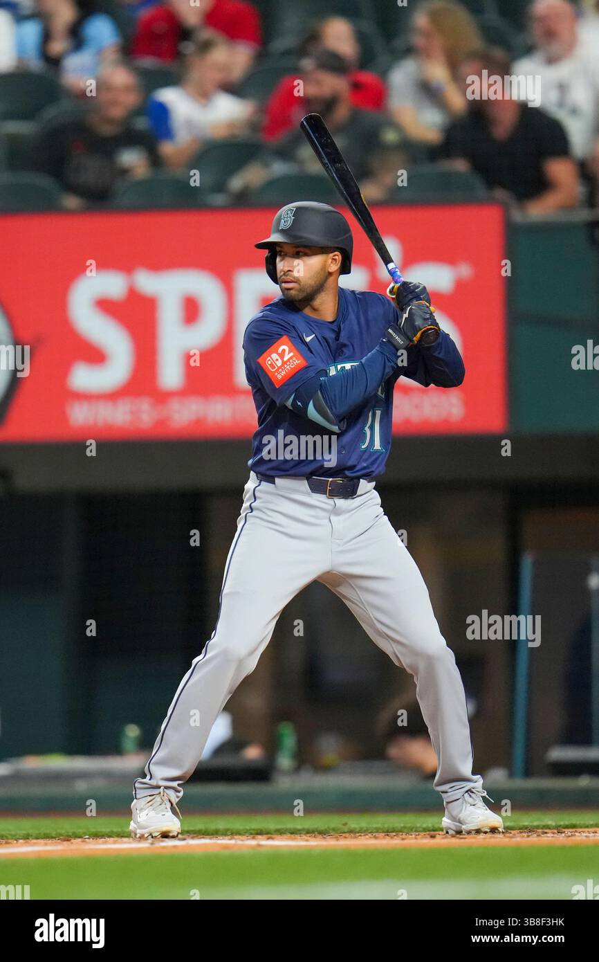 Seattle Mariners' Rhylan Thomas waits for a pitch during the second ...