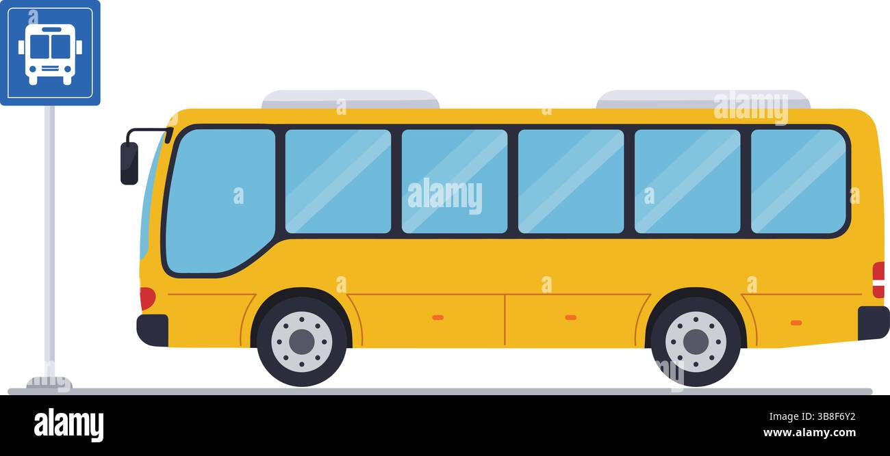 Yellow School Bus Vector – Educational Transportation Concept Stock ...