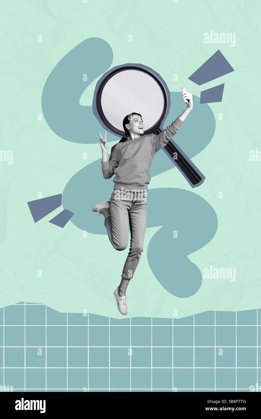 Photo montage magnifying glass hi-res stock photography and images - Alamy