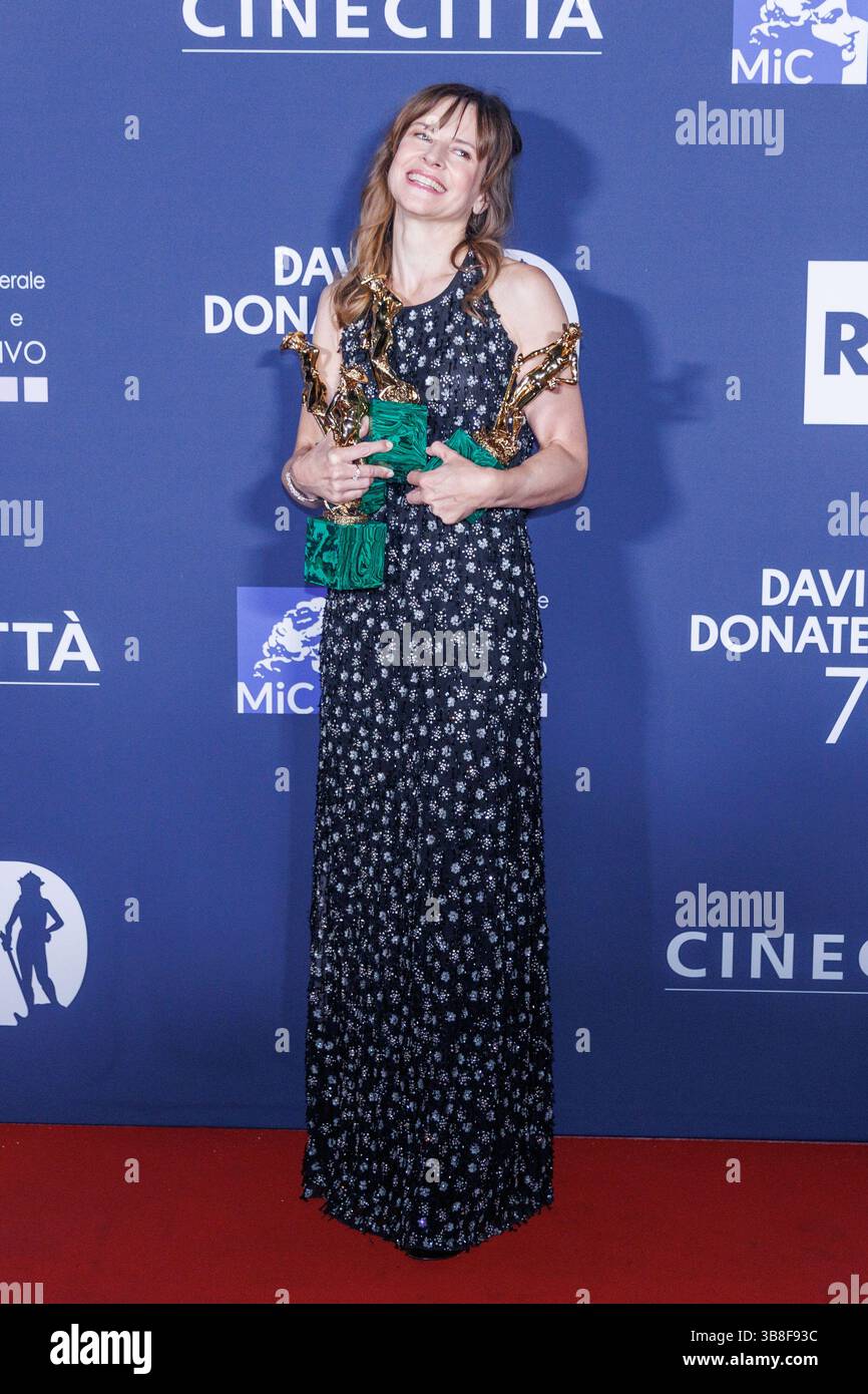 Rome, Italy. 07th May, 2025. Maura Delpero with David Di Donatello ...