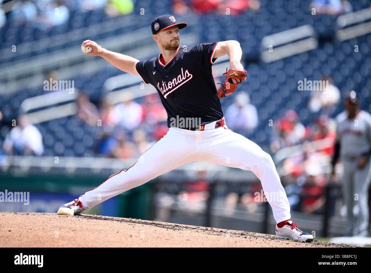Washington Nationals starting pitcher Michael Soroka in action during a ...