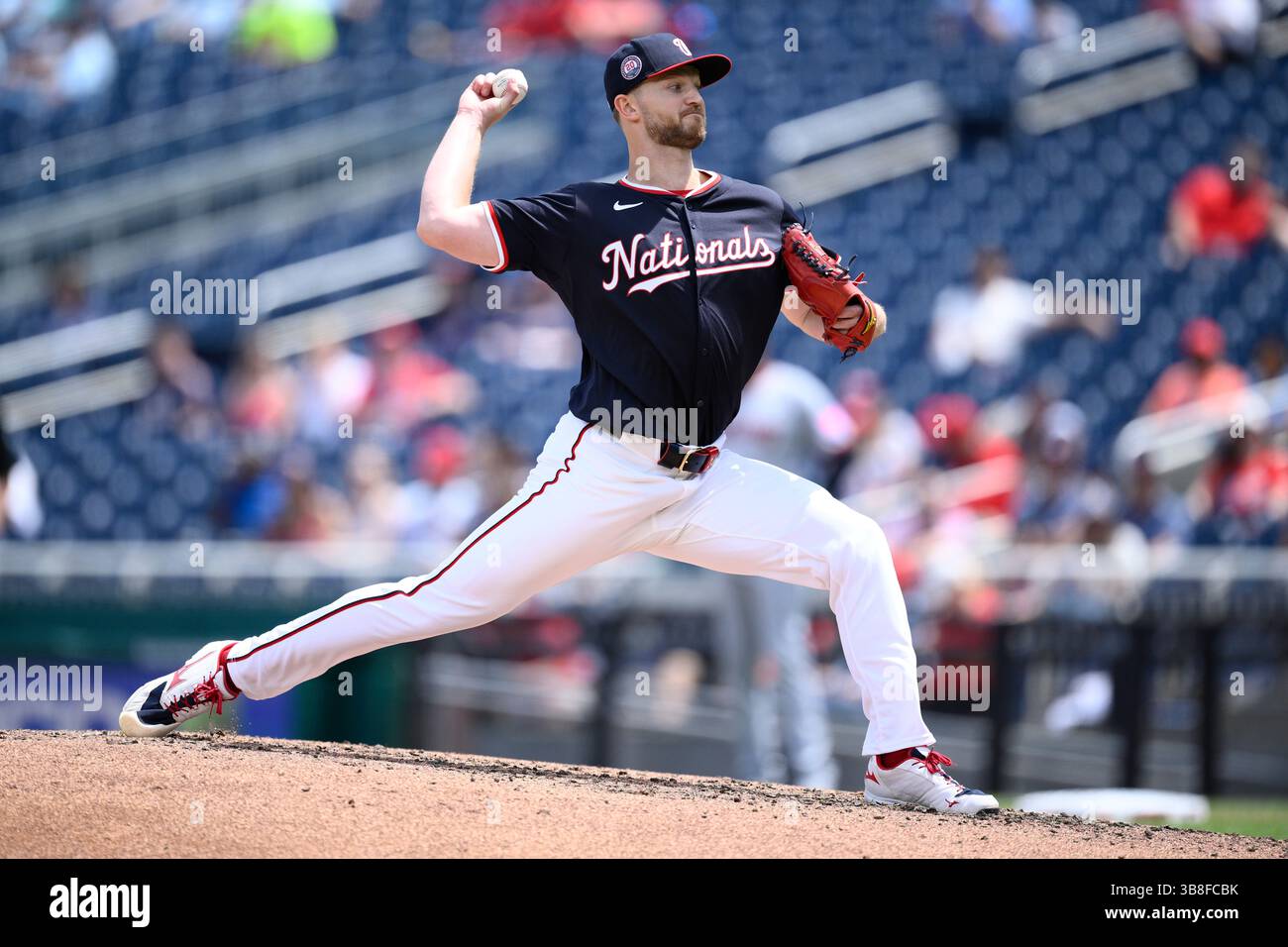Washington Nationals starting pitcher Michael Soroka in action during a ...