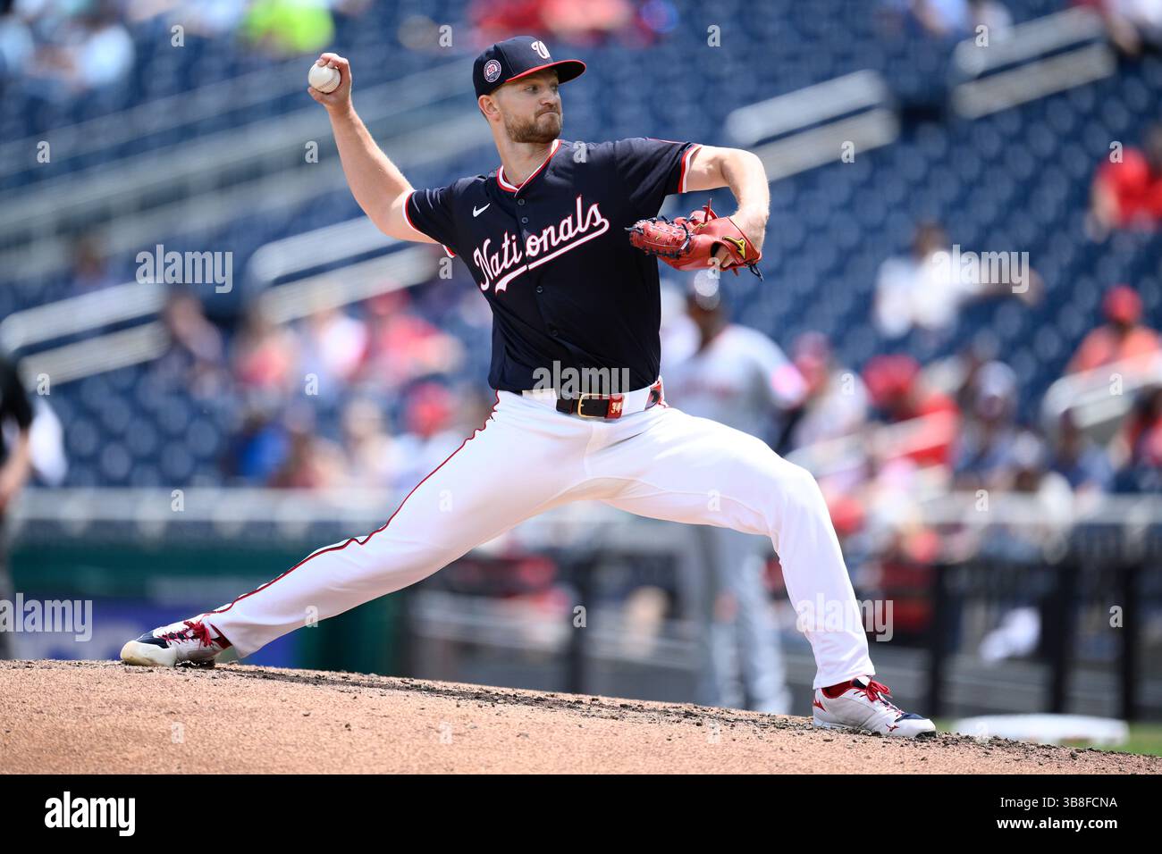 Washington Nationals starting pitcher Michael Soroka in action during a ...