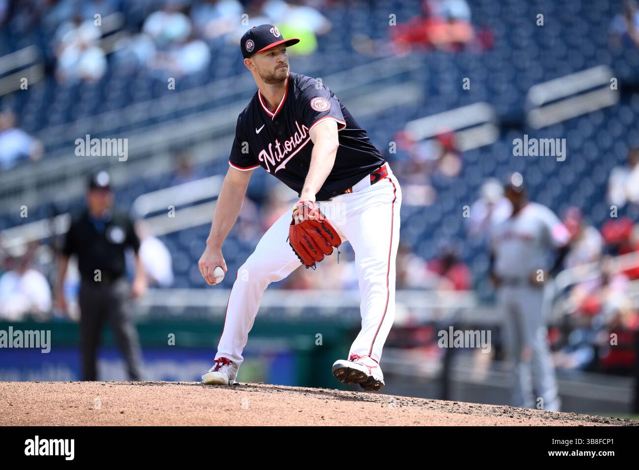 Washington Nationals starting pitcher Michael Soroka in action during a ...