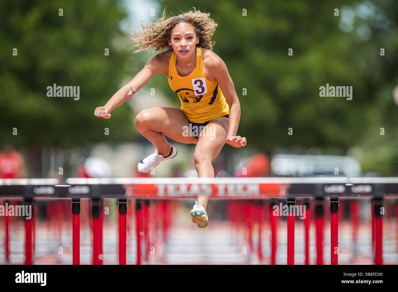Lubbock, Texas, USA. 1st May, 2025. East Texas A&M sprinter Bre'anna ...