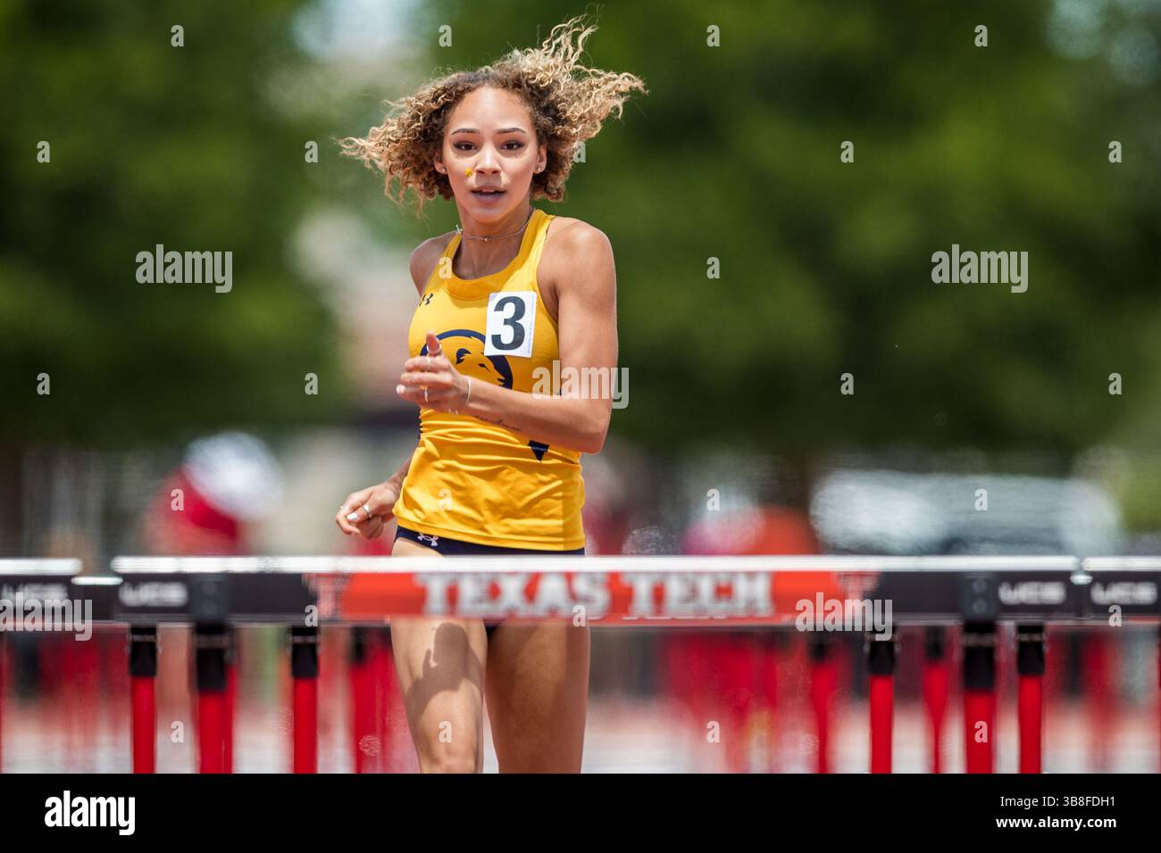 Lubbock, Texas, USA. 1st May, 2025. East Texas A&M sprinter Bre'anna ...
