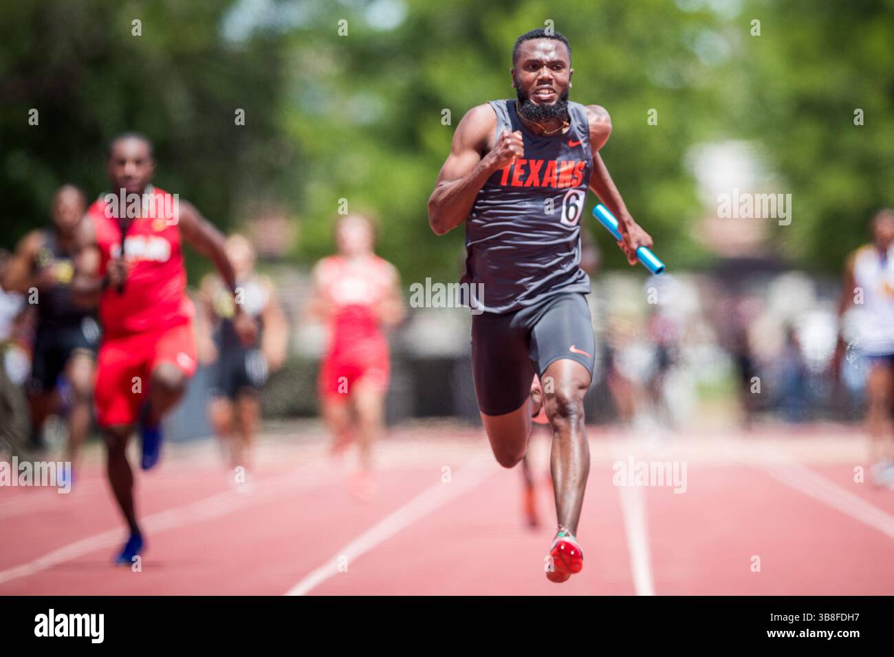Lubbock, Texas, USA. 1st May, 2025. South Plains Texans sprinter Elijah ...