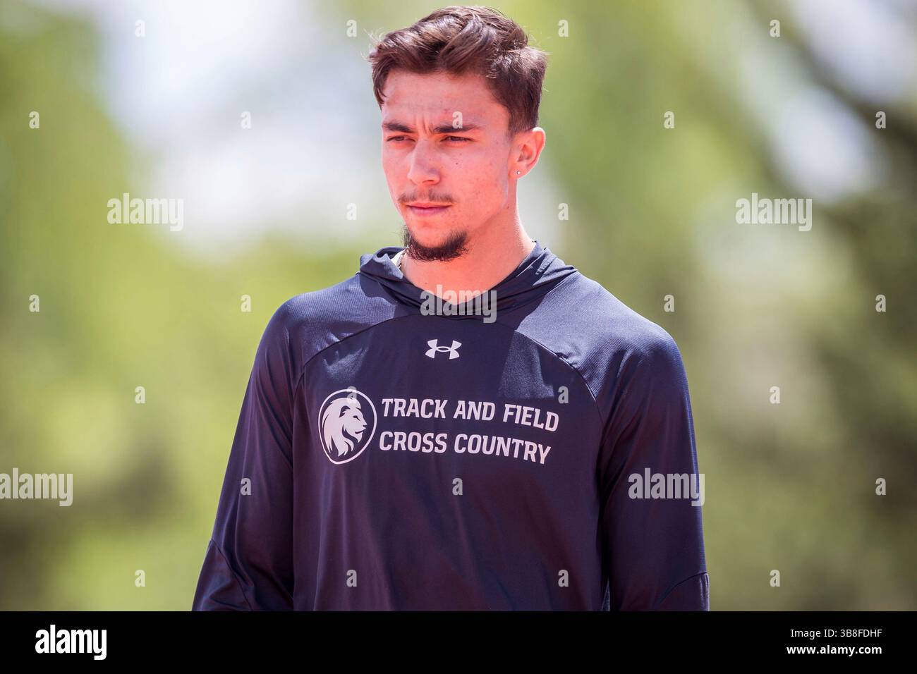 May 1, 2025: South Plains Texans sprinter Elijah Joseph competes in the ...