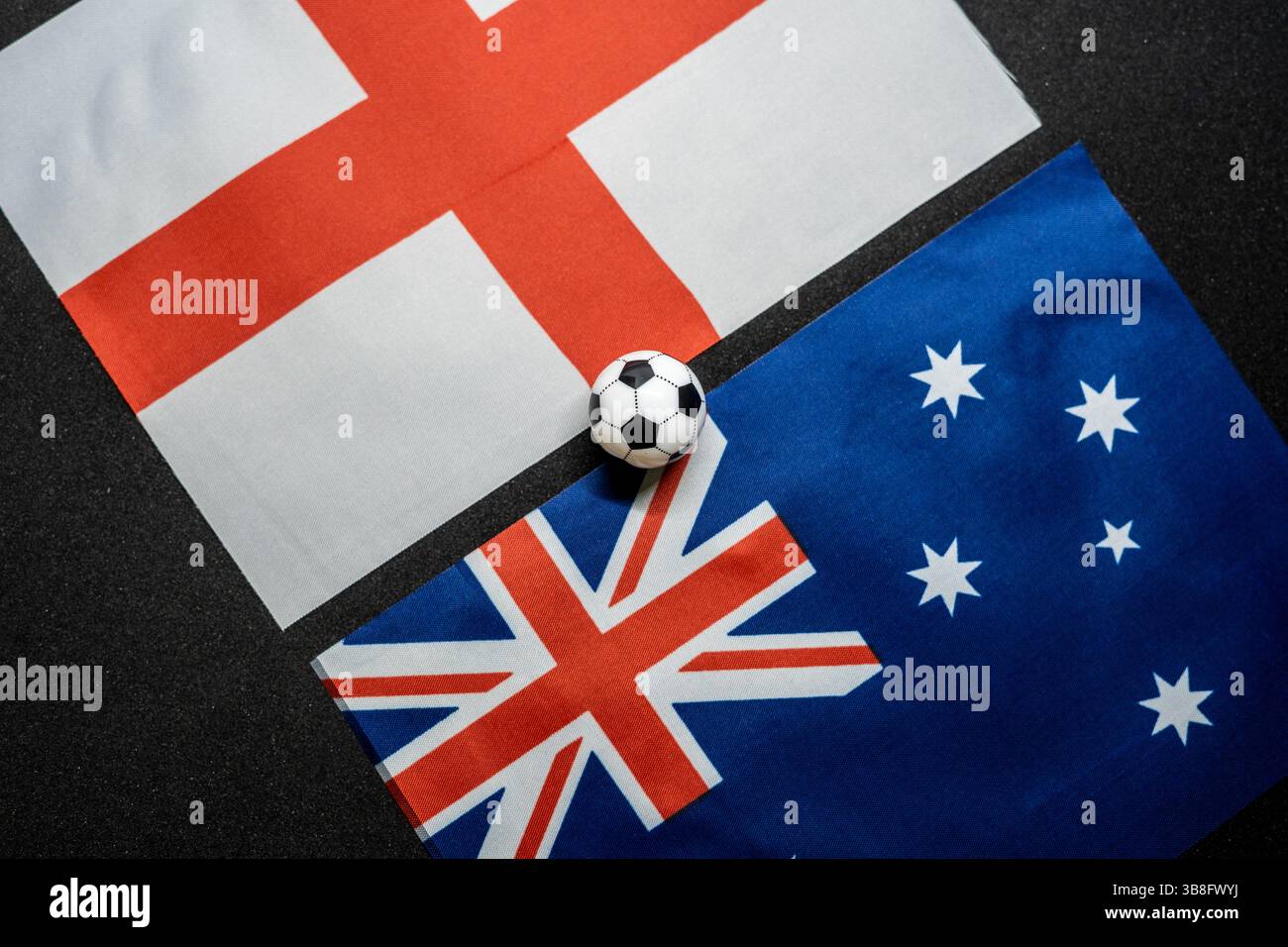England vs Australia, Football match with national flags Stock Photo ...