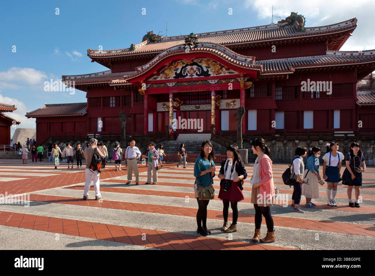 The Seiden (main hall) of Shuri Castle is a Ryukyu Kingdom "gusuku ...