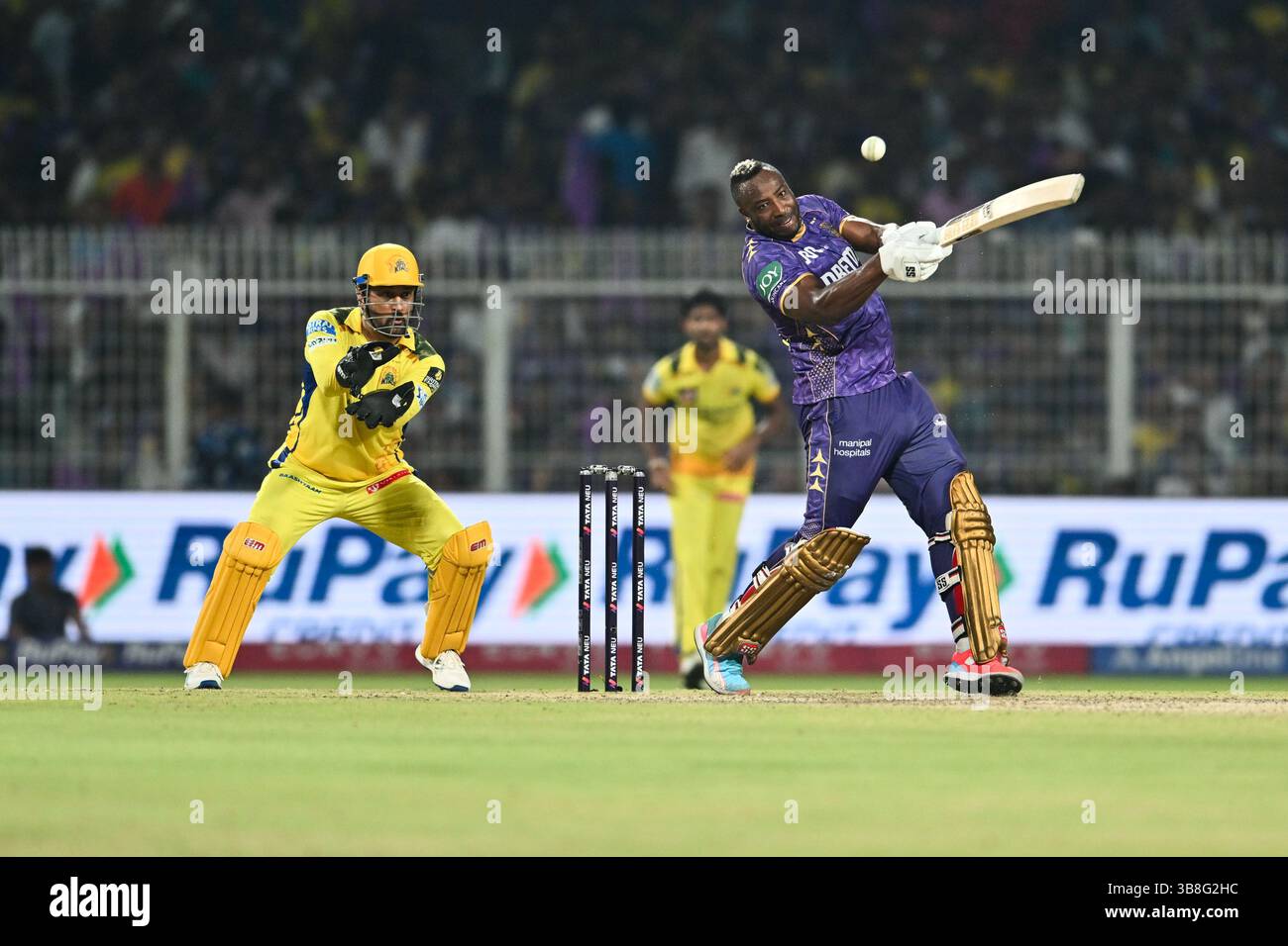 Kolkata, India. 07th May, 2025. Andre Russell of Kolkata Knight Riders ...