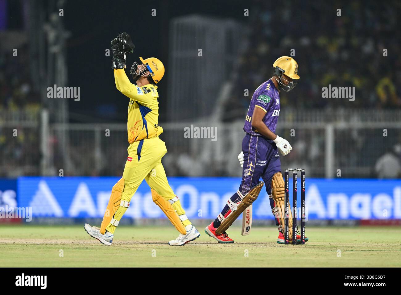 Kolkata, India. 07th May, 2025. Mahendra Singh Dhoni of Chennai Super Kings seen in action ...