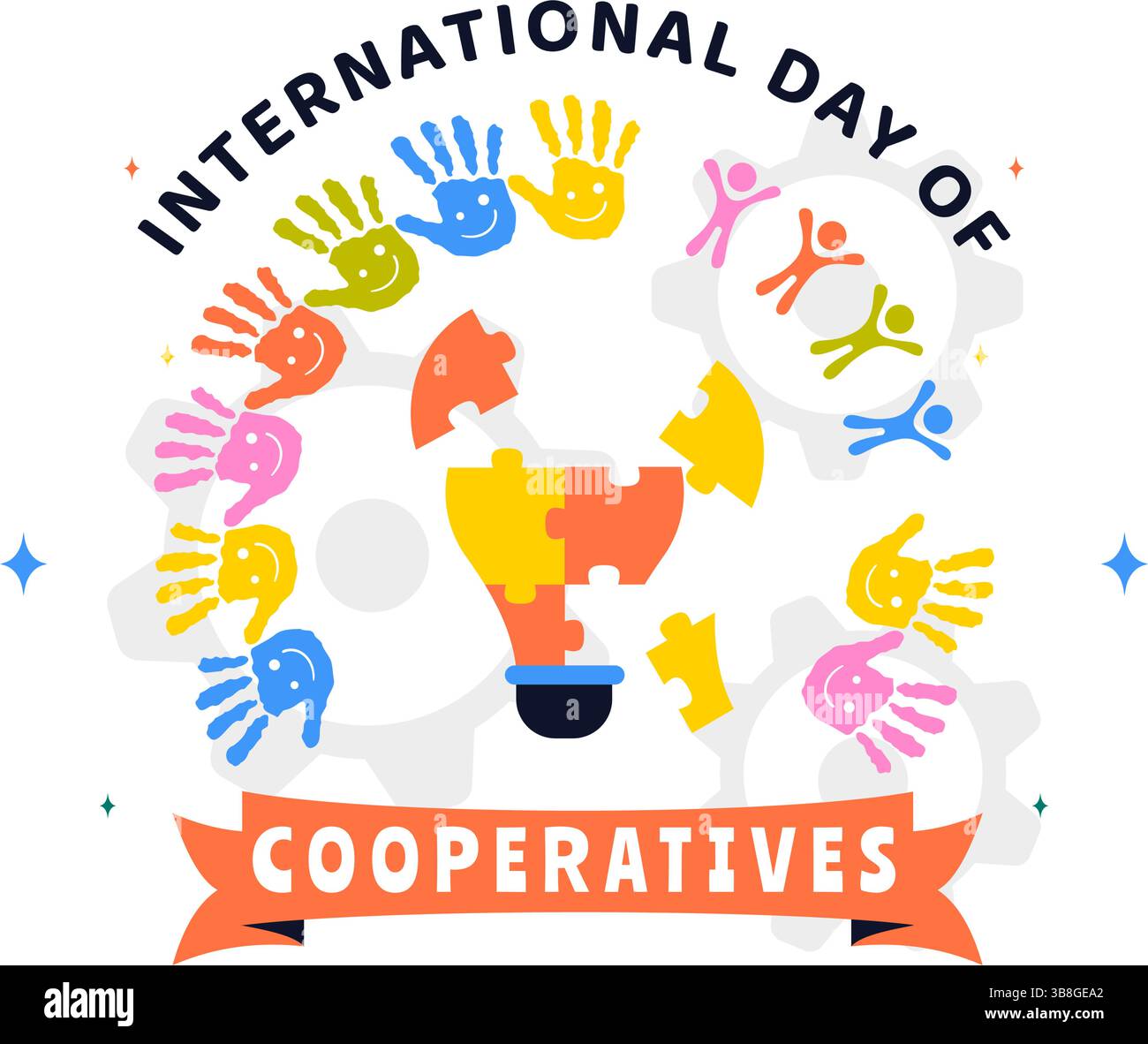 International Day of Cooperatives Vector Illustration Featuring People ...