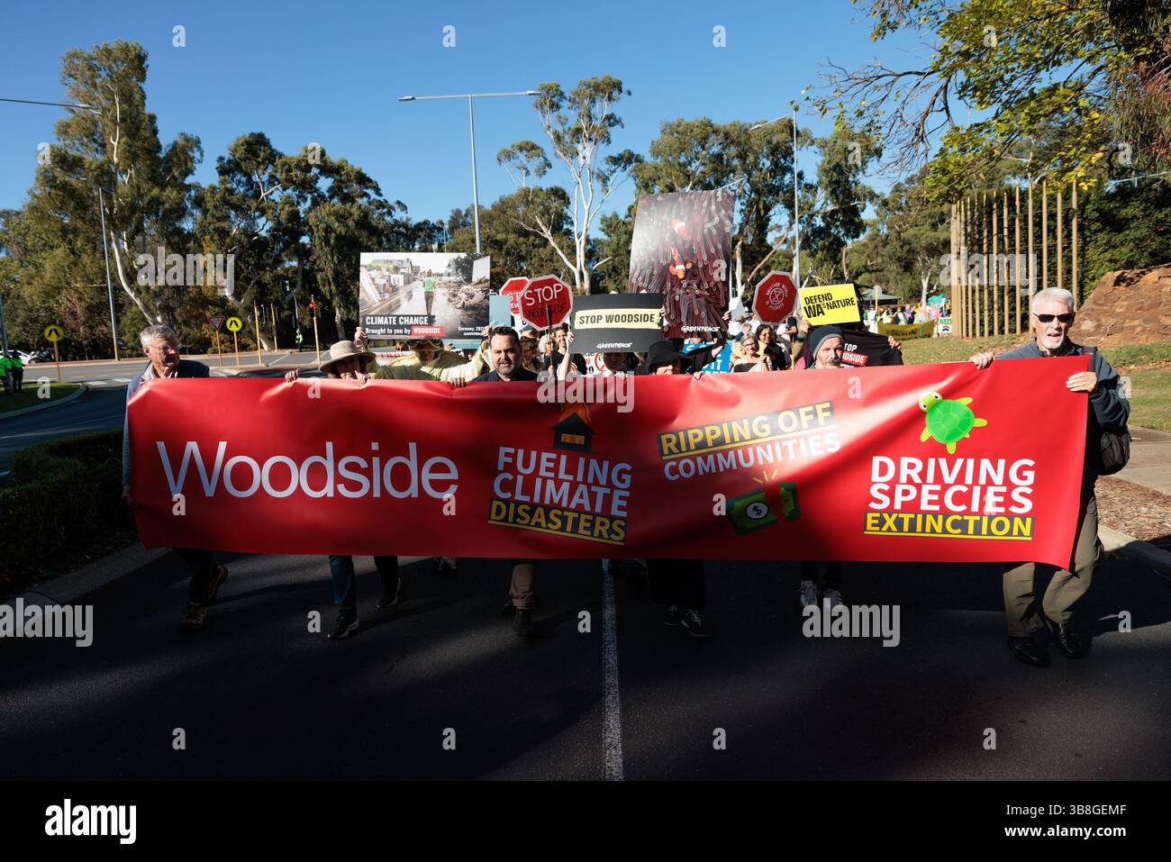 Perth, Australia. 08th May, 2025. Protesters are seen outside the ...