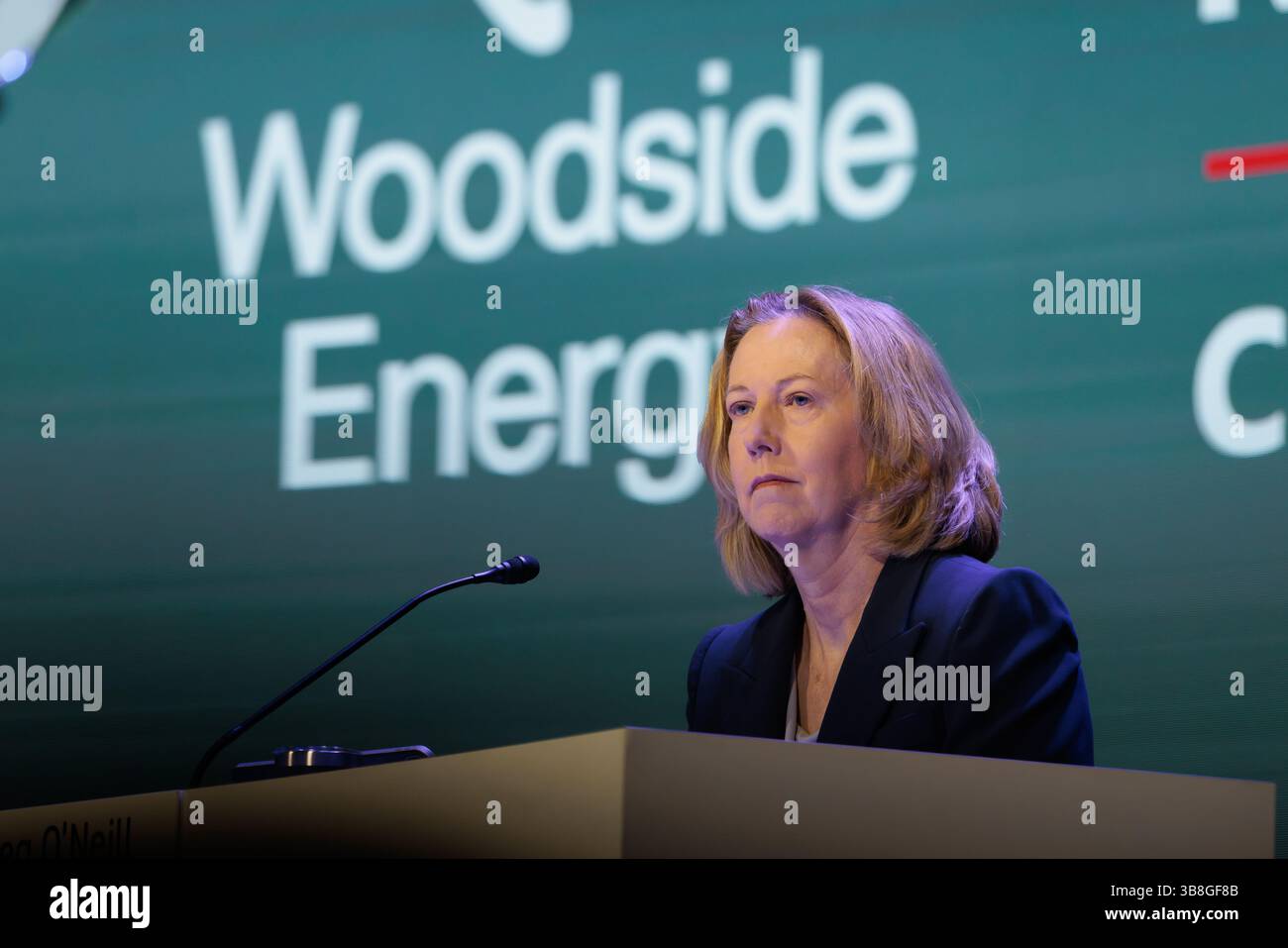 CEO of Woodside Energy, Meg O'Neill is seen during the Woodside AGM at ...