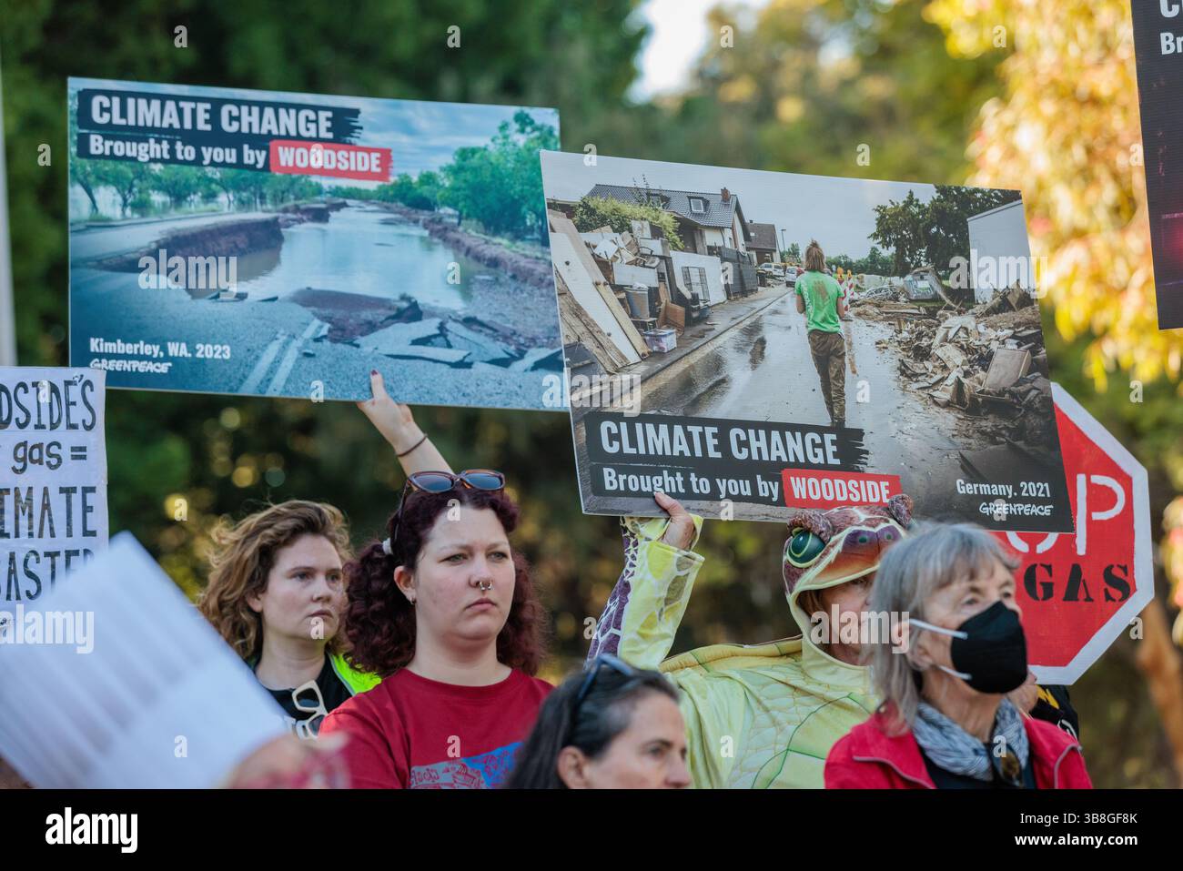 Perth, Australia. 08th May, 2025. Protesters are seen outside the ...