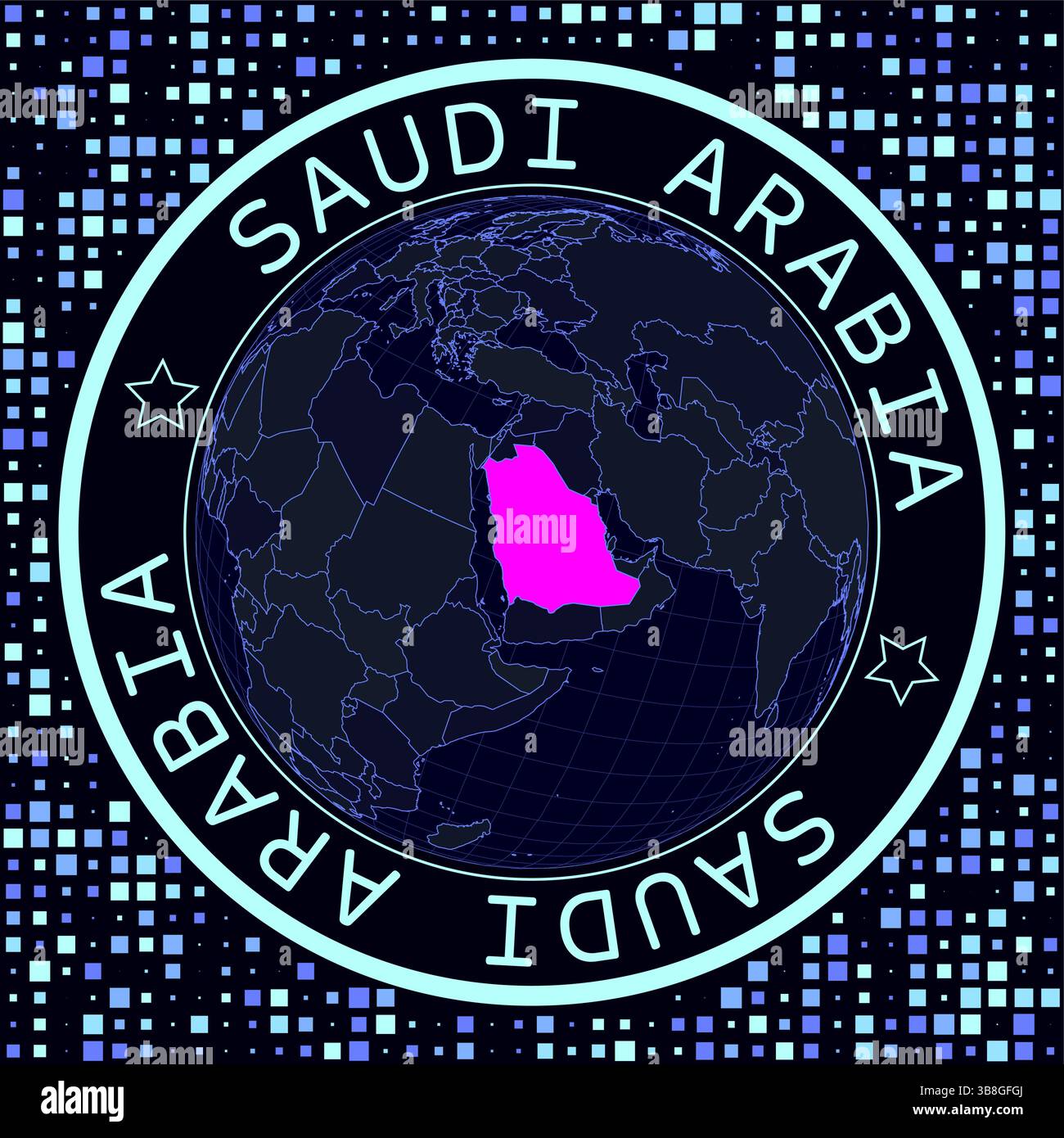 Satellite view of riyadh map Stock Vector Images - Alamy