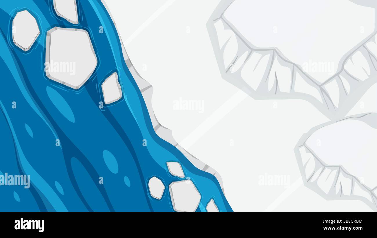 Illustration of ice and water from above Stock Vector Image & Art - Alamy