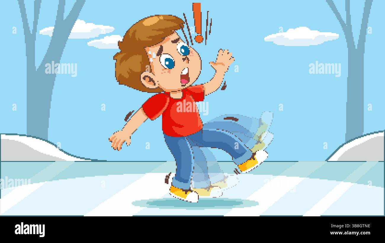 Child jeans snow Stock Vector Images - Alamy