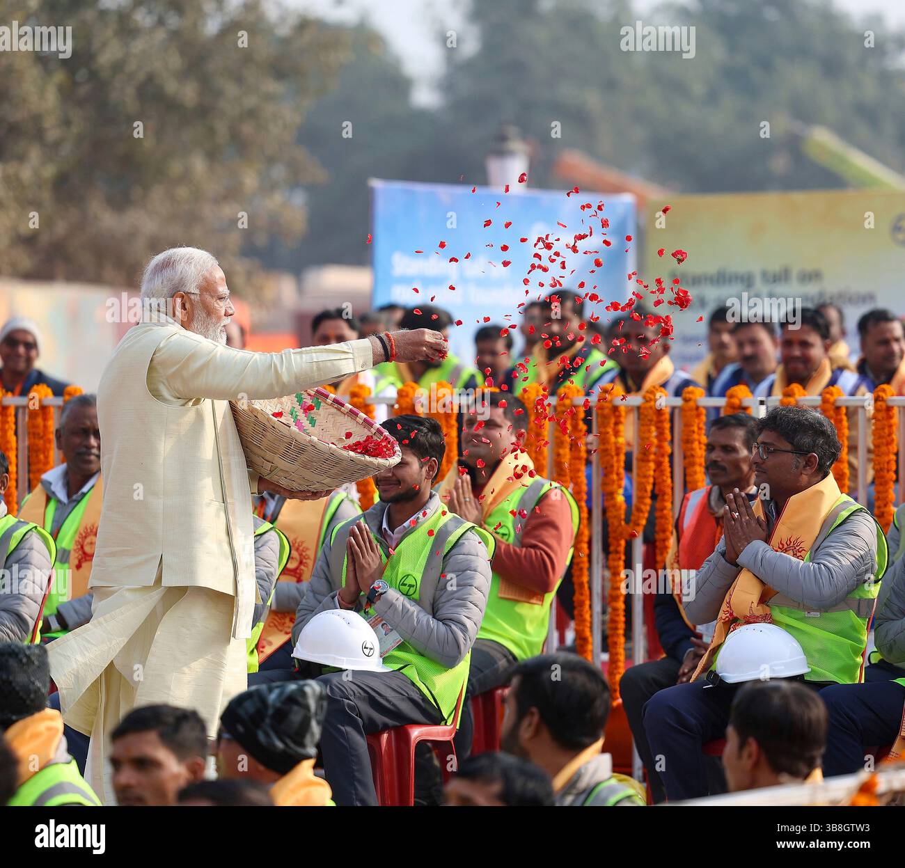 January 22, 2024, Ayodhya, Uttar Pradesh, India: Indian Prime Minister ...