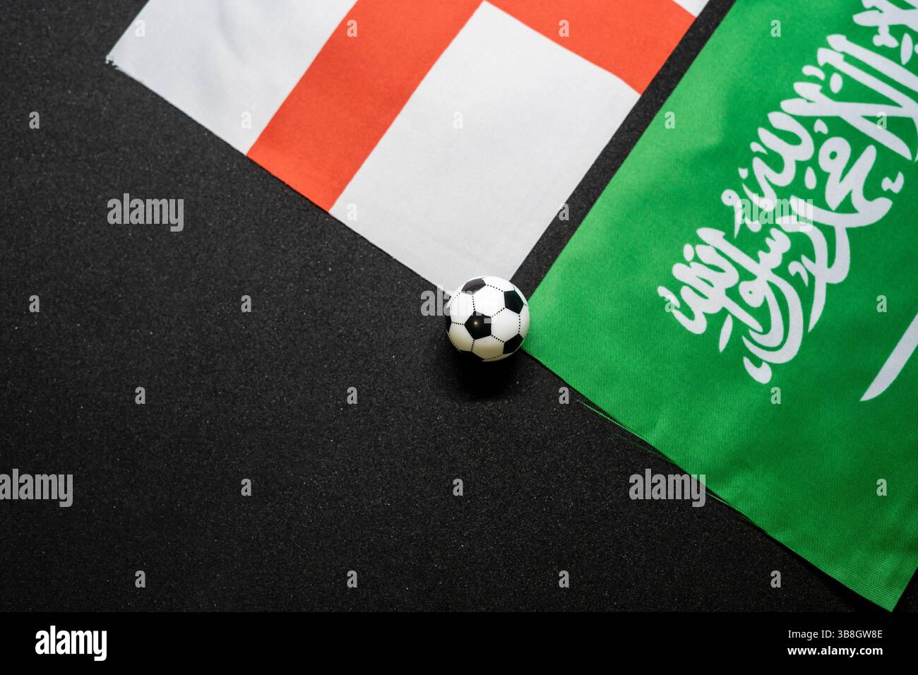 England vs Saudi Arabia, Football match with national flags Stock Photo ...