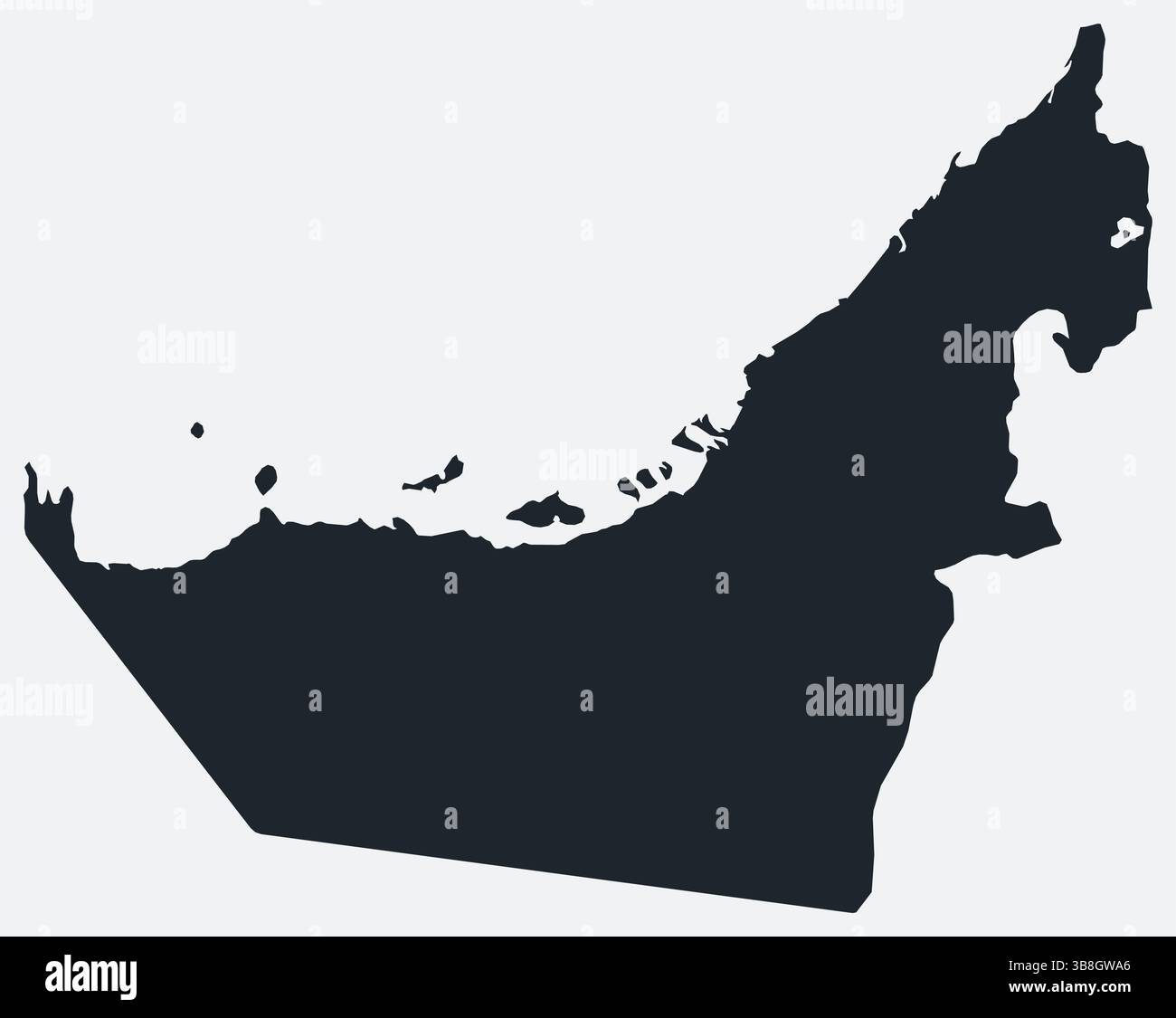 Blank united arab emirates map hi-res stock photography and images - Alamy