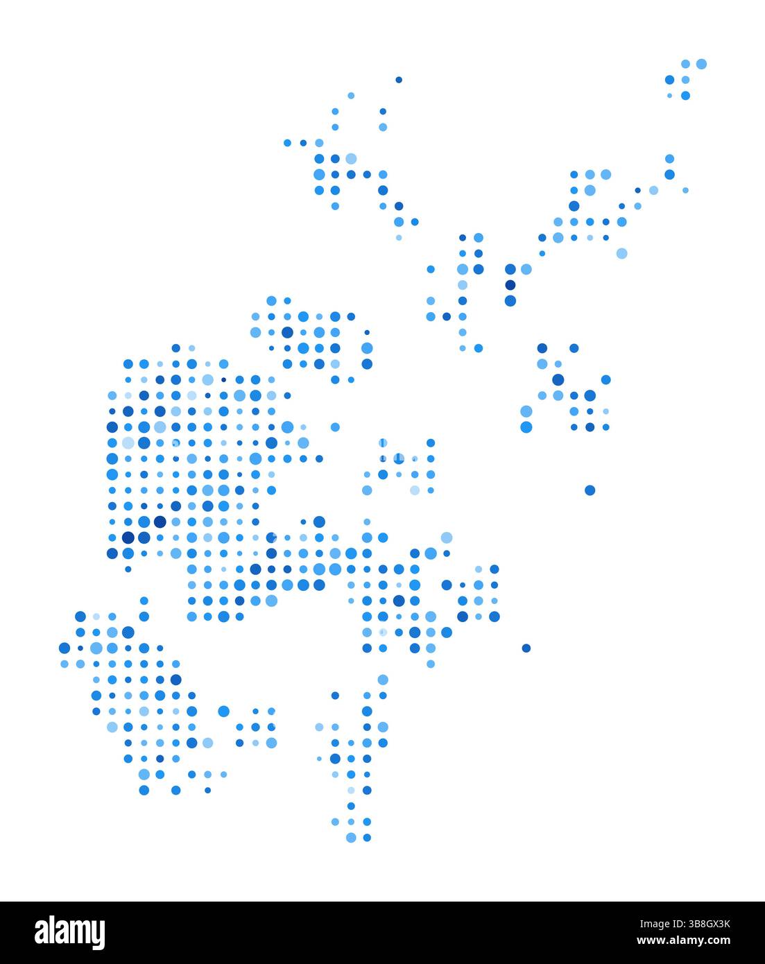 Orkney Islands Dot Map. Island Digital Style Shape. Orkney Islands ...