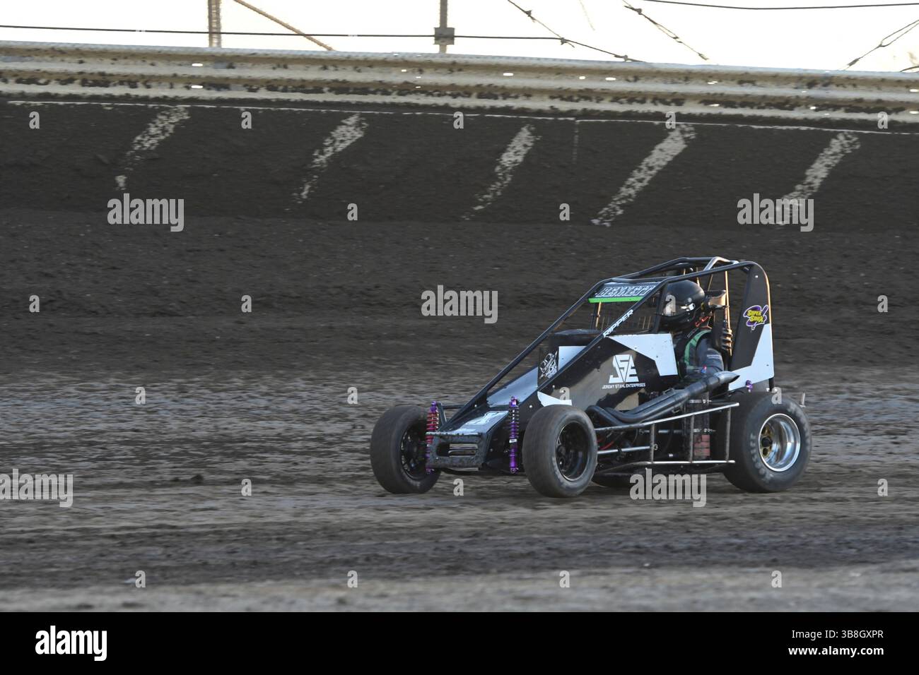 KOKOMO, IN - APRIL 27: Jason Bennett (X) Jeremy Stahl Enterprises races ...