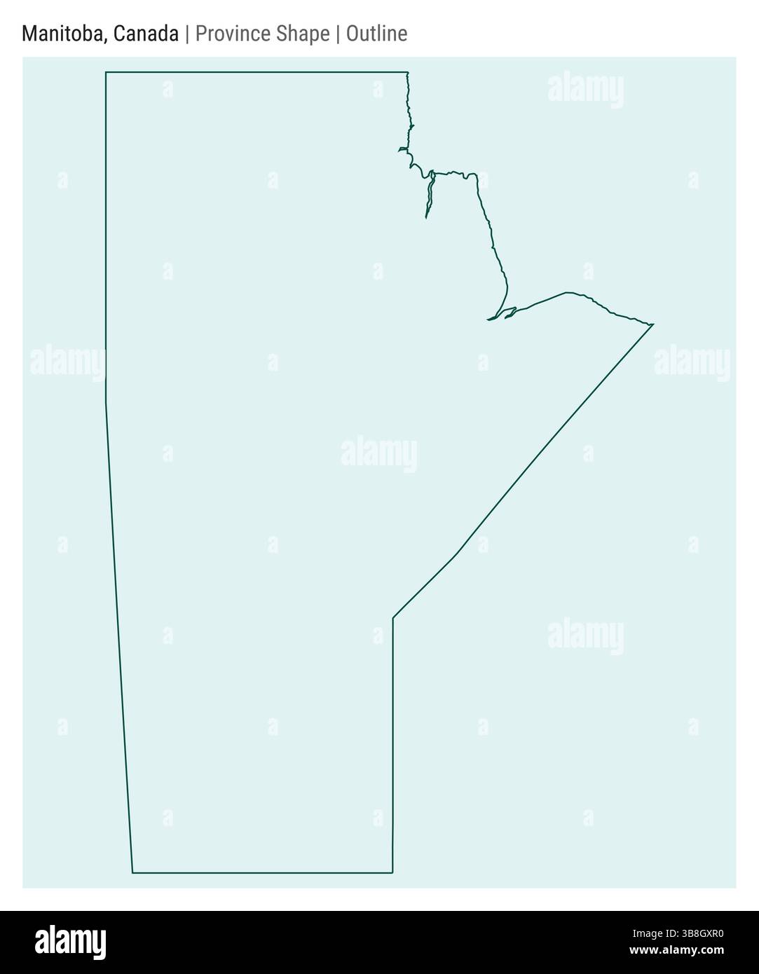 Manitoba, Canada. Simple vector map. Province shape. Outline style ...