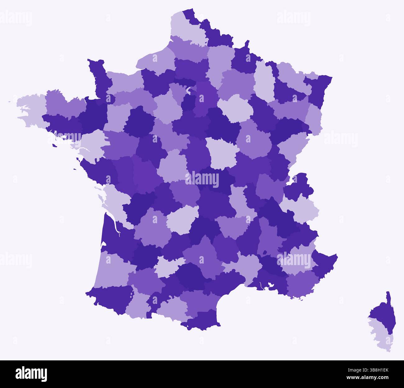 France political map regions hi-res stock photography and images - Alamy
