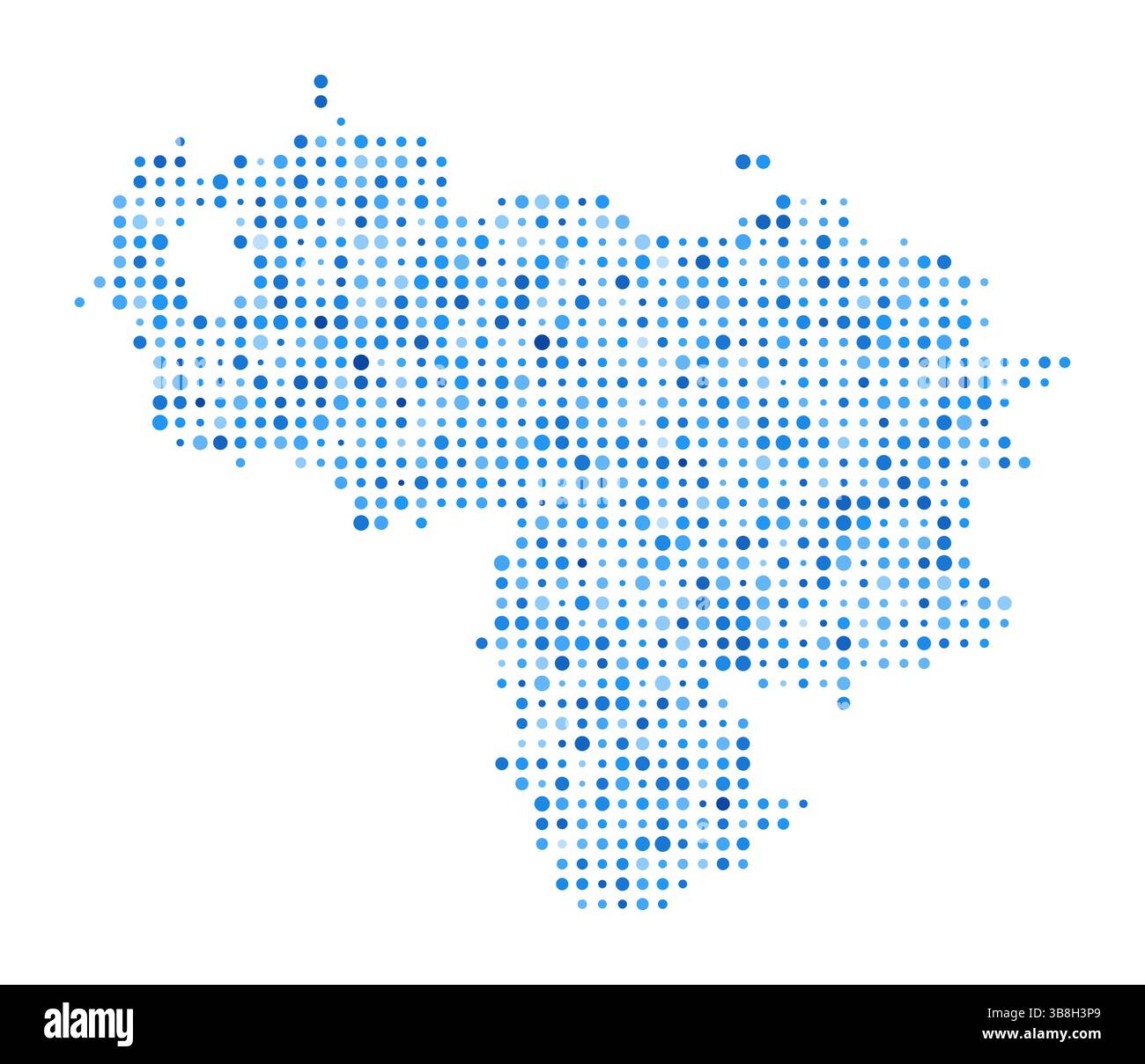 Venezuela Dot Map. Country Digital Style Shape. Venezuela vector image ...