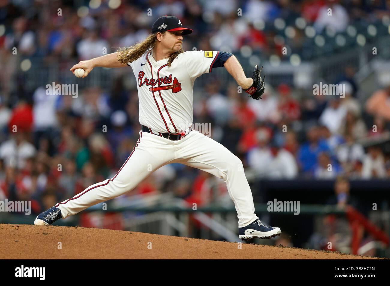 ATLANTA, GA - MAY 07: Atlanta Braves starting pitcher Grant Holmes #66 ...