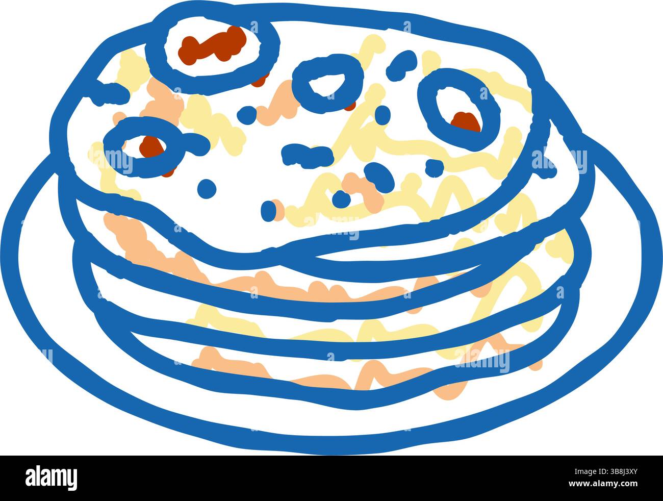 naan bread indian cuisine icon doodle illustration Stock Vector Image ...