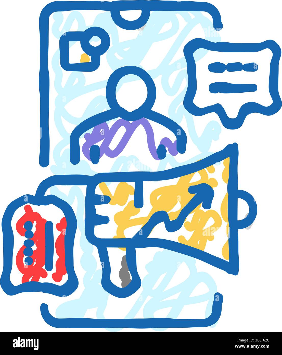 influencer marketing icon doodle illustration Stock Vector Image & Art ...